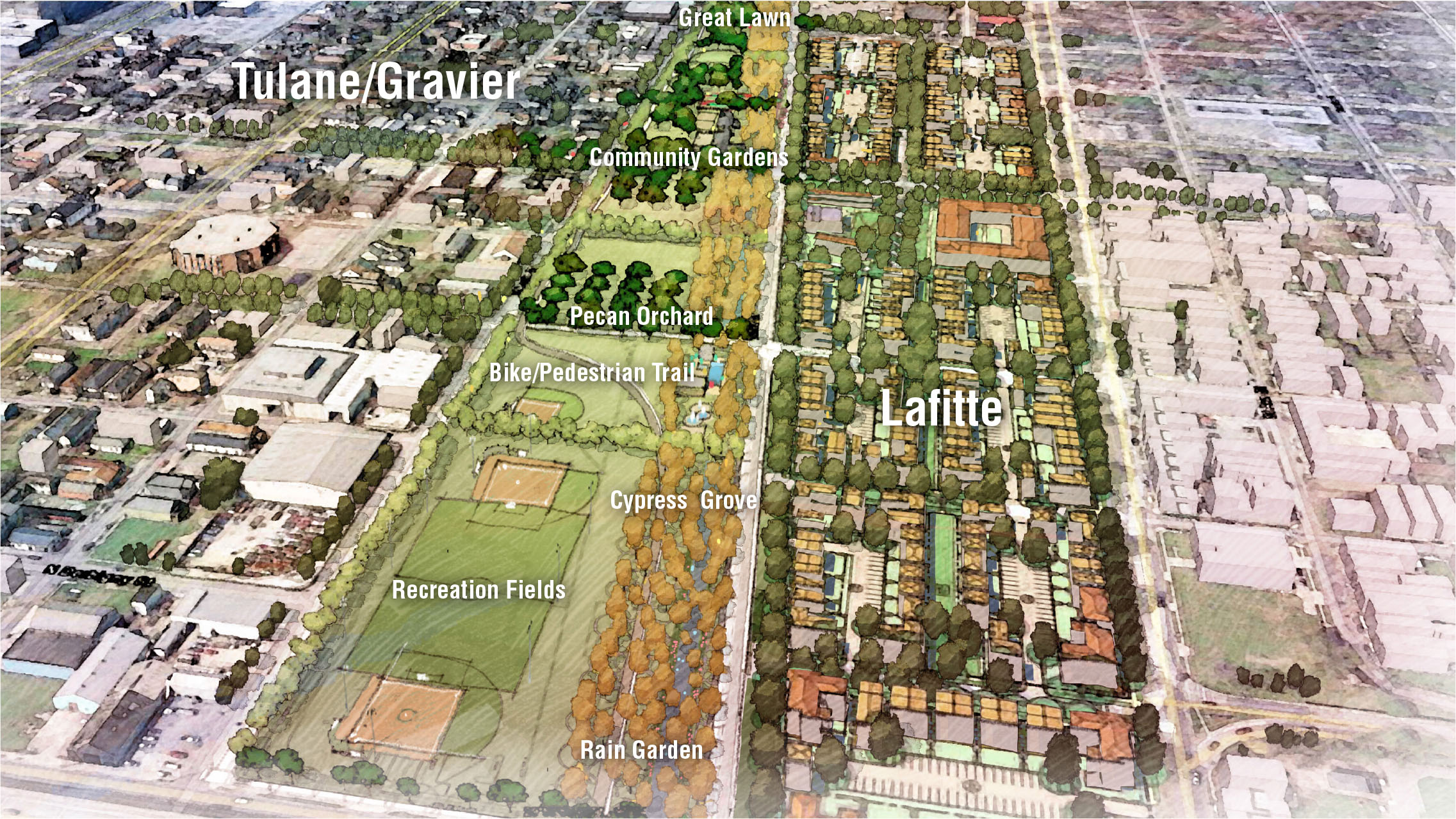 Lafitte Greenway And Revitalization Corridor - Landscape