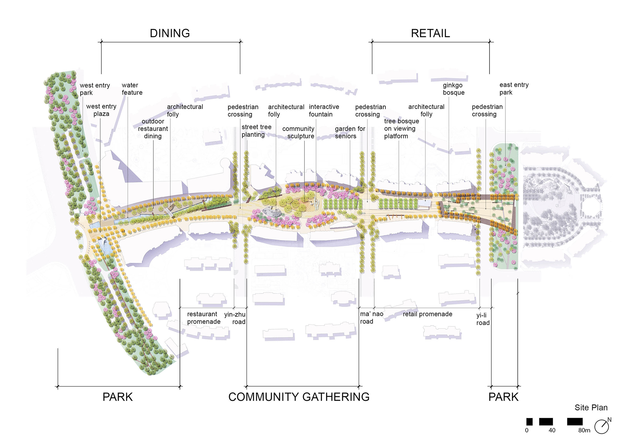 Gubei Pedestrian Promenade - Landscape