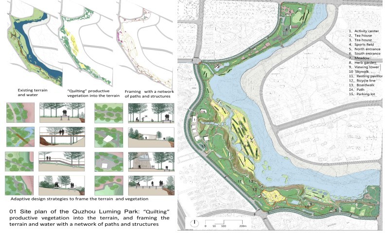 Quilting The Terrain: Quzhou Luming Park - Landscape